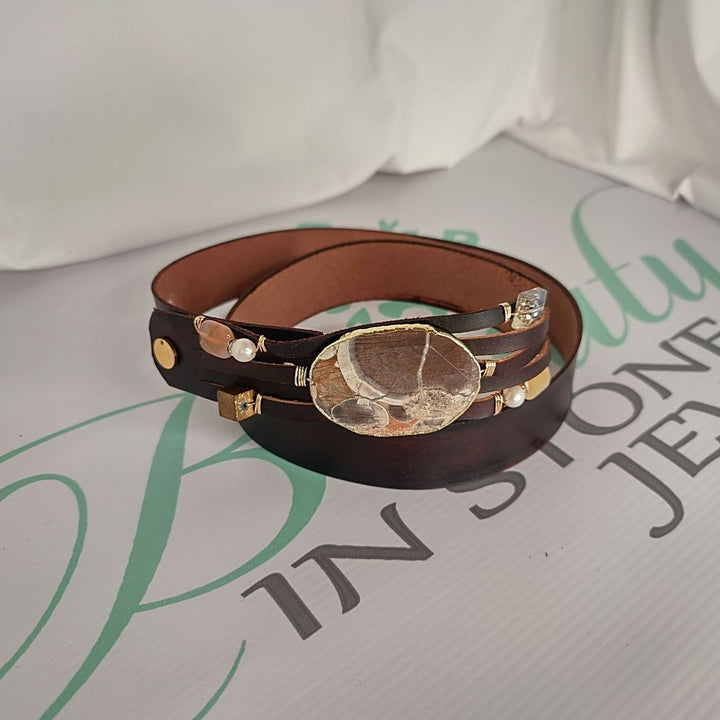Buy Leather Handmade Belts With Gemstones & Rhinestones – Beauty In ...