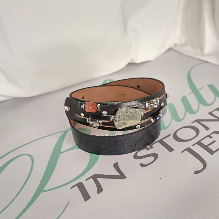 Buy Leather Handmade Belts With Gemstones & Rhinestones – Beauty In ...