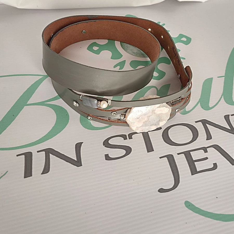 Buy Leather Handmade Belts With Gemstones & Rhinestones – Beauty In ...